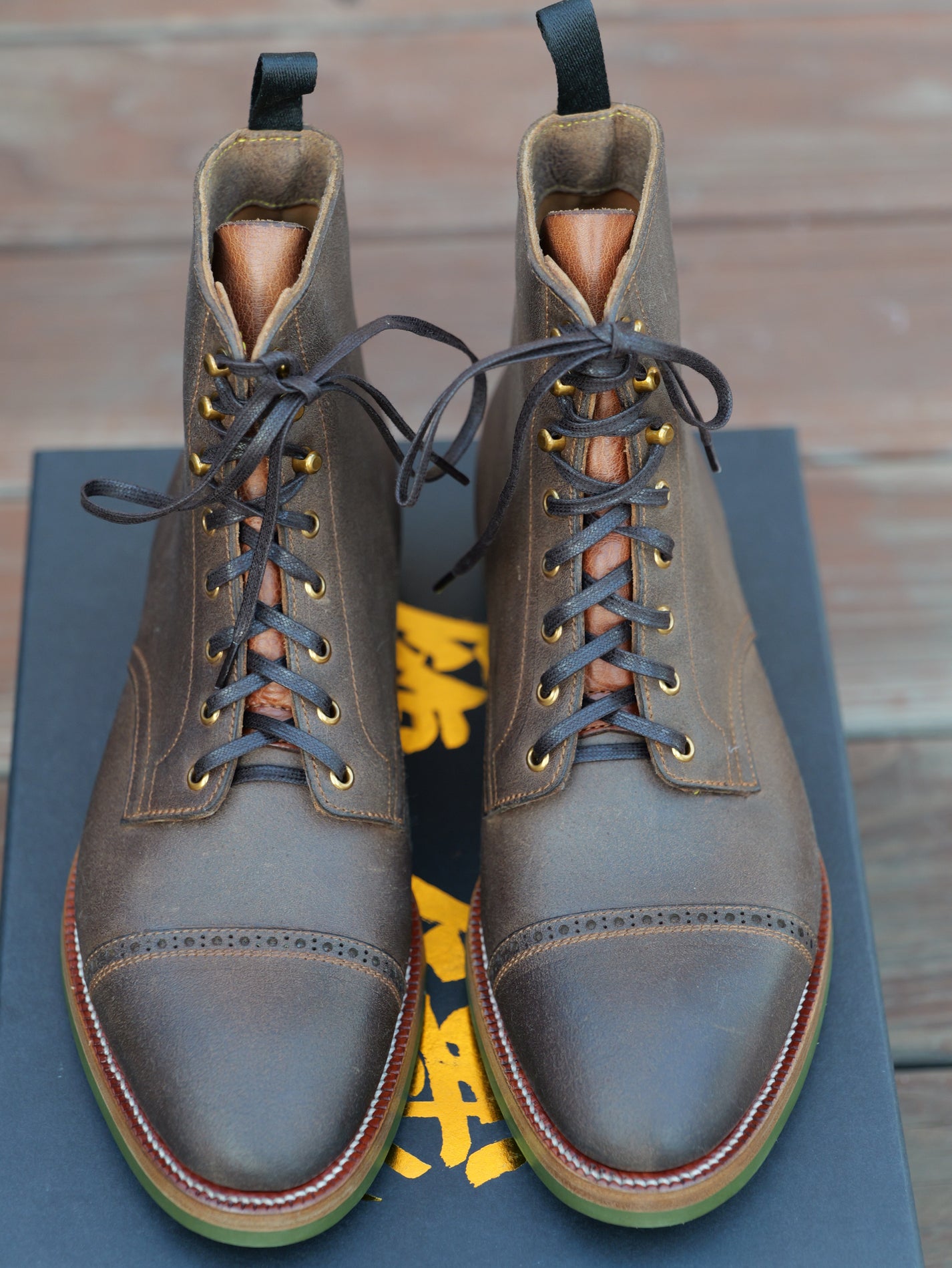 Gallun Calf Waxed Flesh Derby (Zero last) - size 6D – Iron Boots