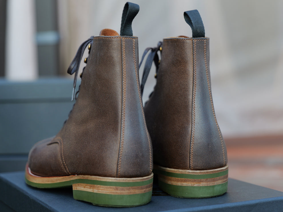 Gallun Calf Waxed Flesh Derby (Zero last) - size 6D – Iron Boots